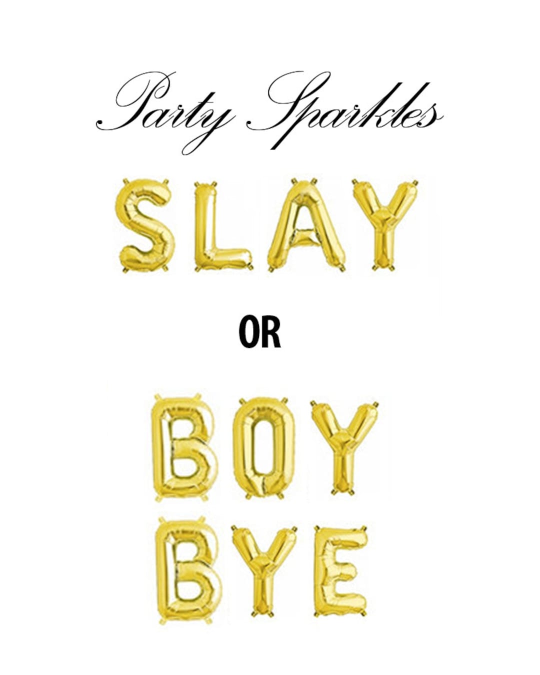 Slay Balloons, Boy Bye Balloons, Gold or Silver Balloons, 14" Balloon ...