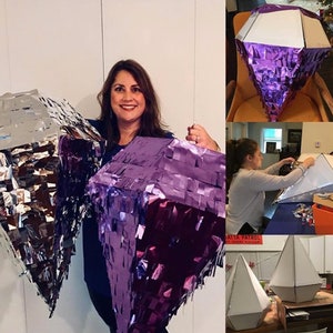 Diamond Metallic Pinata HUGE in Gold, Silver, Rose Gold, Purple and ...