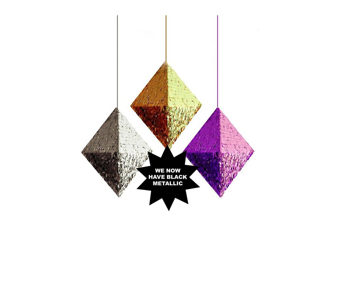 Diamond Metallic Pinata HUGE in Gold, Silver, Rose Gold, Purple and ...