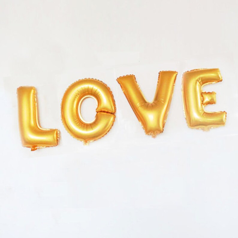 Love Script Balloon Rose Gold Hot Pink Pink Gold or Red for - Etsy