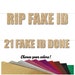 Rip Fake ID Banner 21st Birthday Decorations Legally Drunk - Etsy