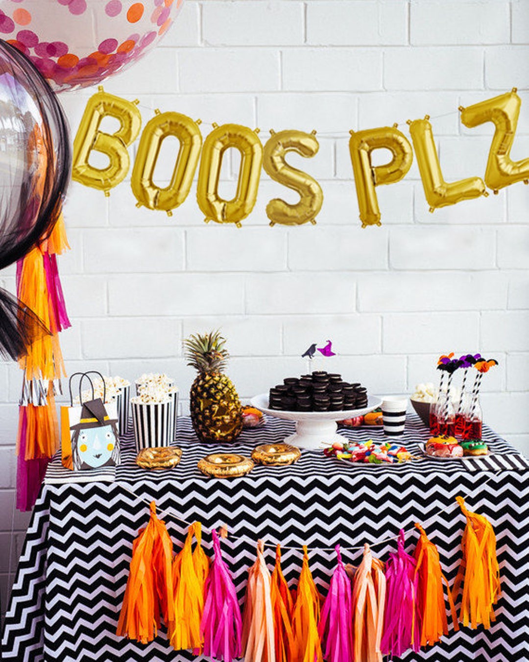 More Boos Please Banner, Boos Plz, Halloween Balloons, Boo Banner, Boo ...