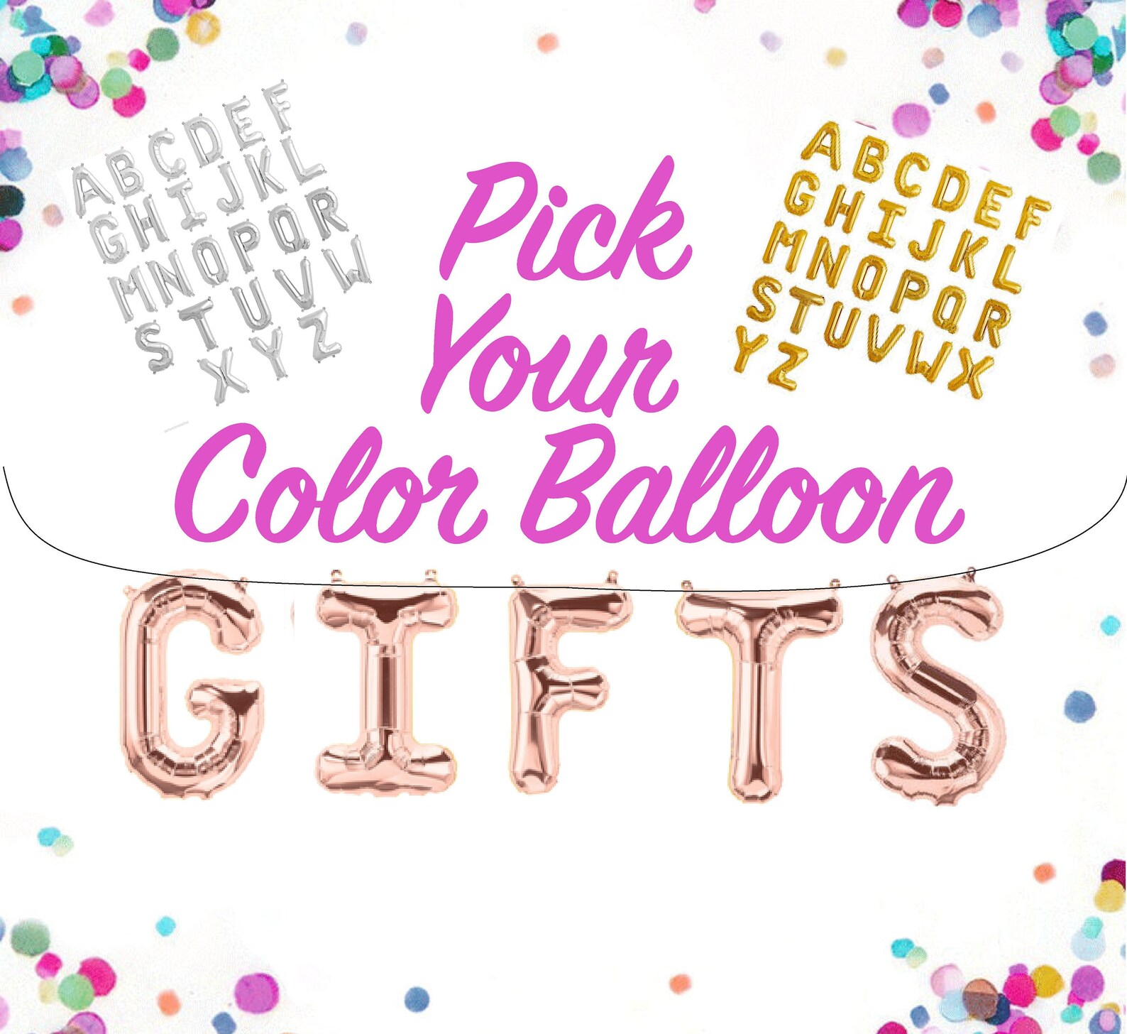 Script Letter Balloon Custom Cursive Balloon Lettering | Etsy