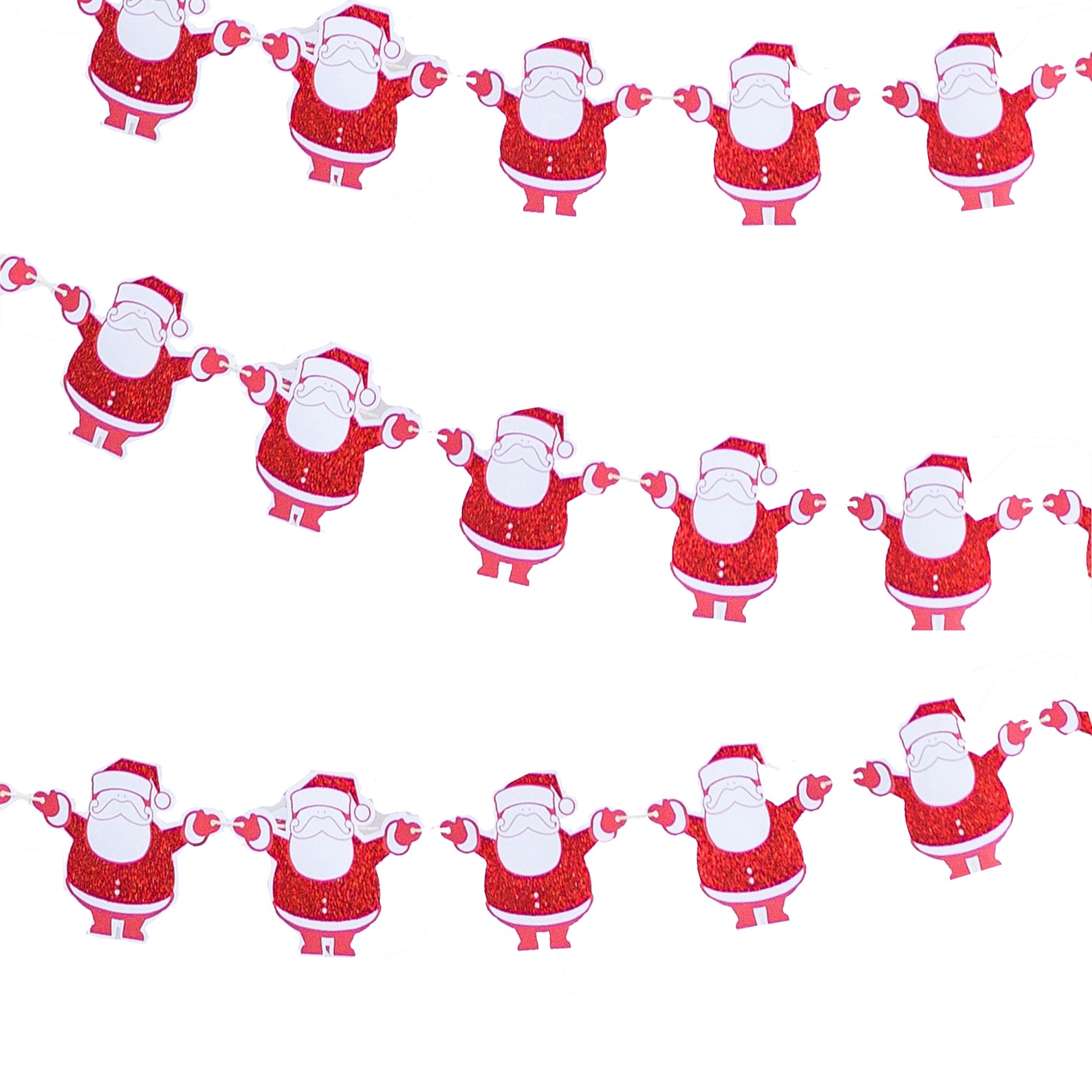 Santa Garland, Santa Claus Banner, Merry Christmas Decor Banner Vintage ...