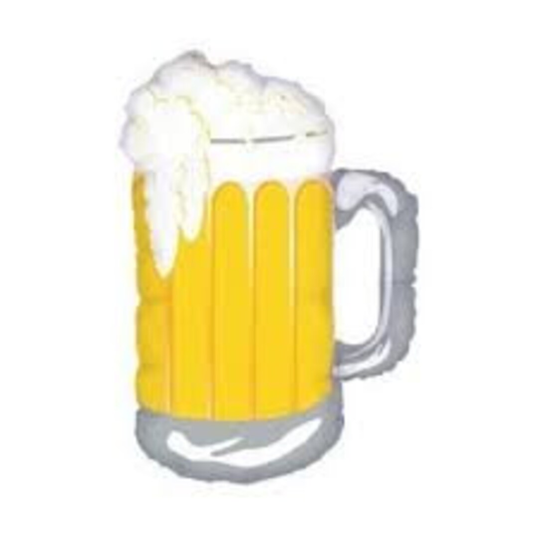Beer Balloon, Jumbo 34 " Frosty Mug of Beer Balloon, Beer Mug Decor ...