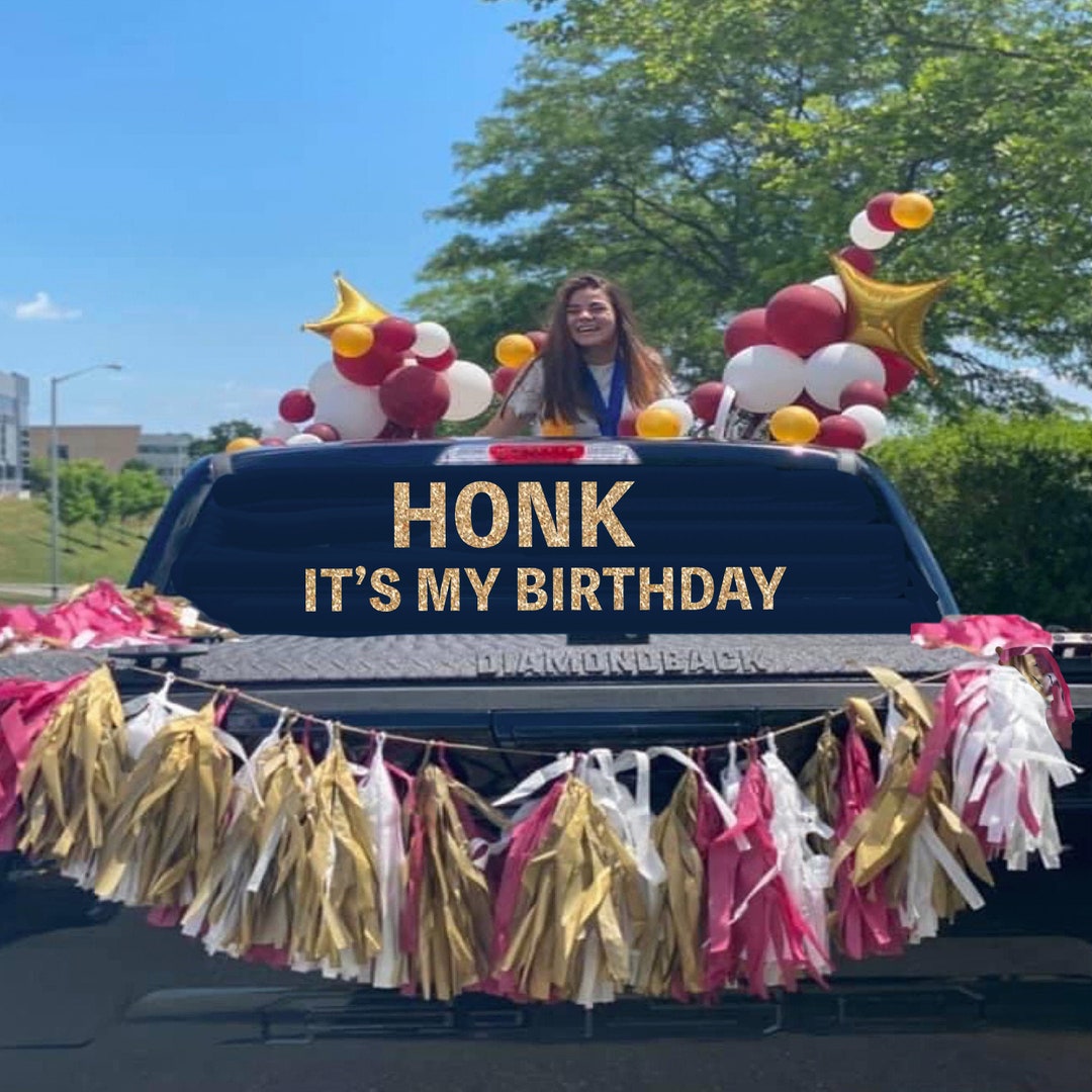 Drive-by Birthday Party Car Decorations, Car Parade Decor, Assembled ...