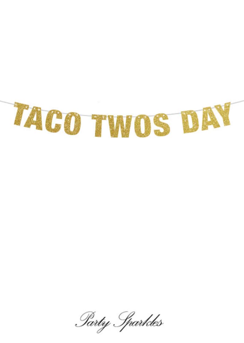 Taco Twos Day Banner Taco Birthday Banner Second Birthday - Etsy