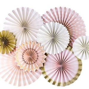 Pink & Gold Tissue Paper Pom Pom Flowers, Paper Poms, Baby Shower ...