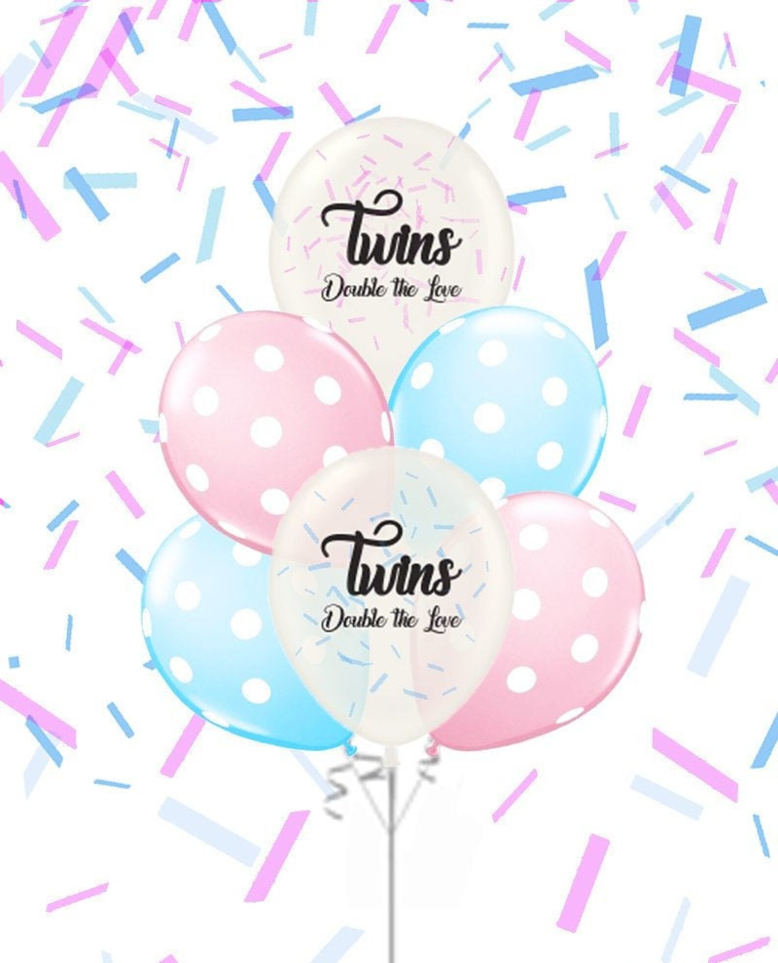 Pink and Blue Gender Reveal Confetti Gender Reveal Ideas | Etsy