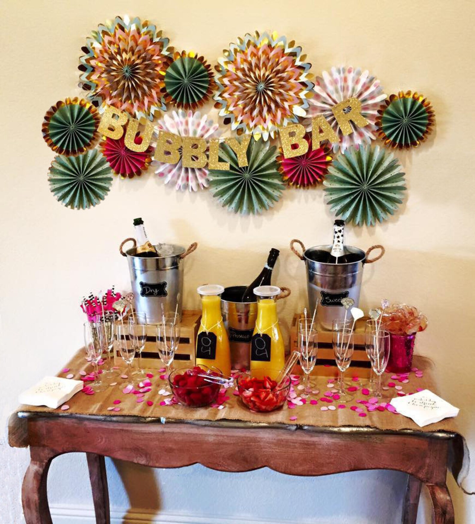 Bubbles and Beer Banner, New Years Eve Decorations, Bachelorette Party ...