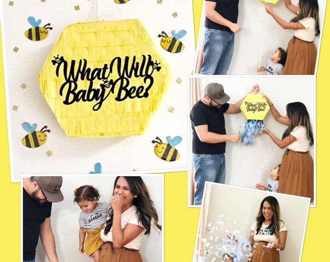 Lashes or Staches Gender Reveal Piñata With Pull String | Etsy