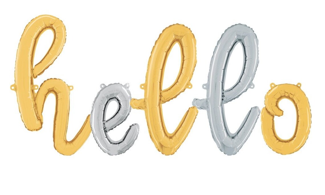 Script Letter Balloon Custom Cursive Balloon Lettering | Etsy