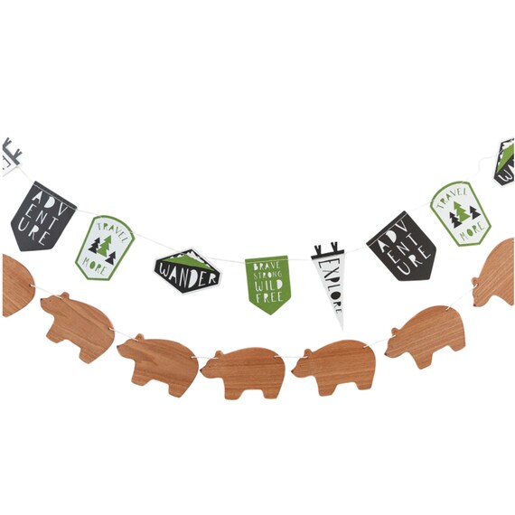 Adventure Camp Party Banner One Happy Camper Wild Theme Fans | Etsy