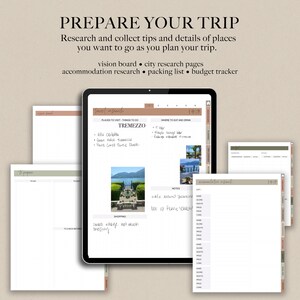 Digital Travel Planner, Goodnotes Planner for Ipad, Vacation Planner ...