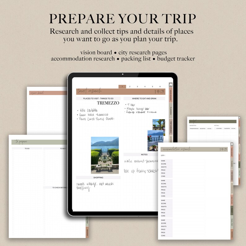 Digital Travel Planner, Goodnotes Planner for Ipad, Vacation Planner ...