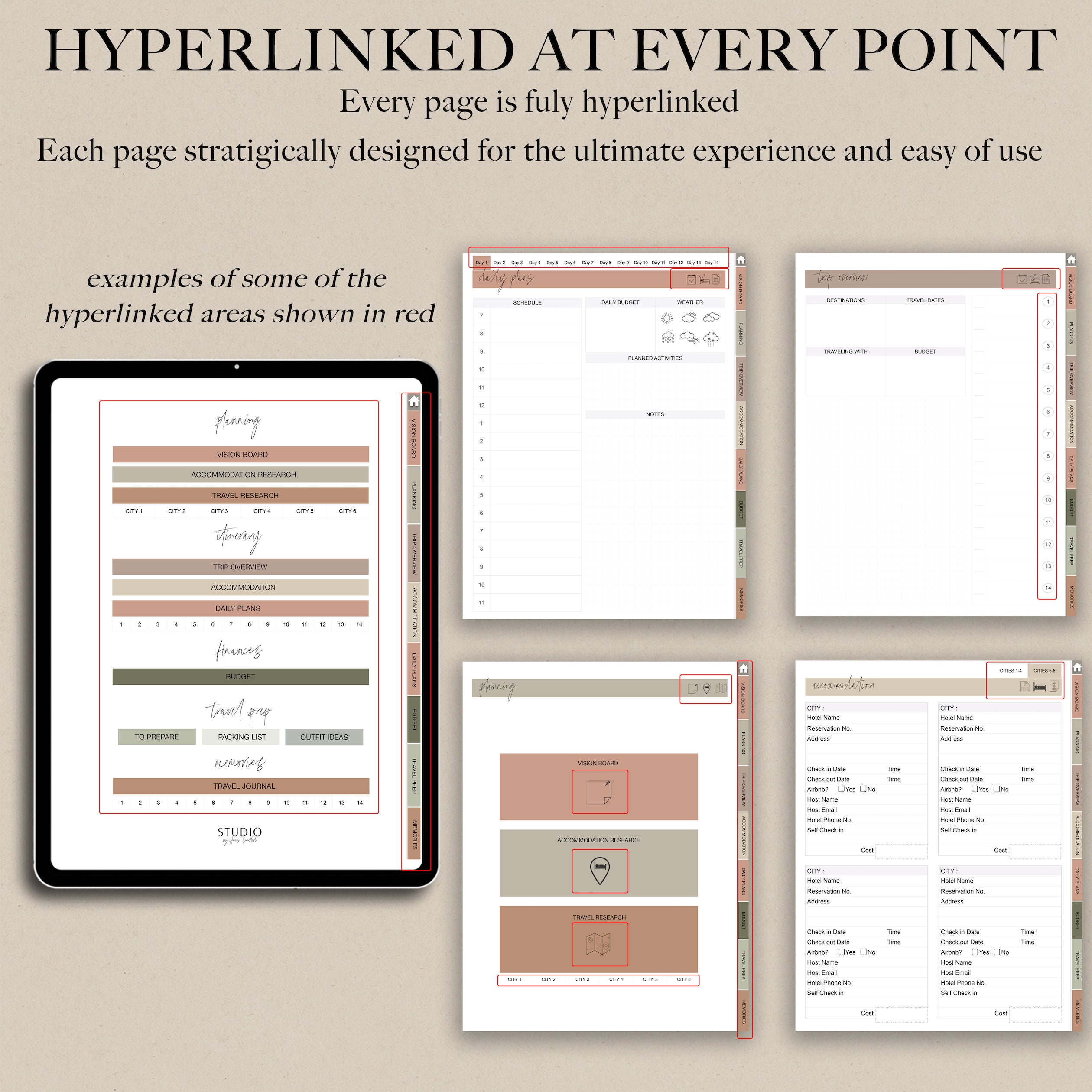 Digital Travel Planner, Goodnotes Planner for Ipad, Vacation Planner ...