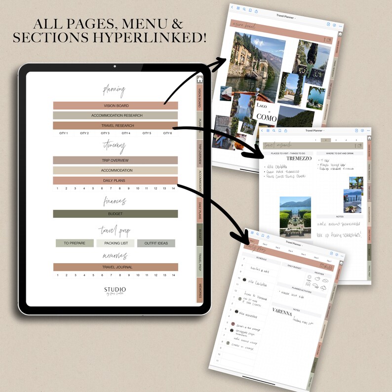 Digital Travel Planner, Goodnotes Planner for Ipad, Vacation Planner ...