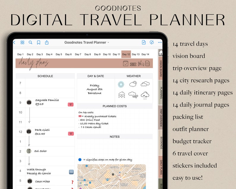 Goodnotes Travel Planner, Vacation Planner, Travel Planner, Notability ...