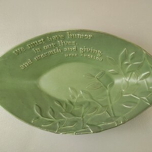 2003 Maya Angelou Life Mosaic Hallmark Collectible Bowl Rare Green Oval ...