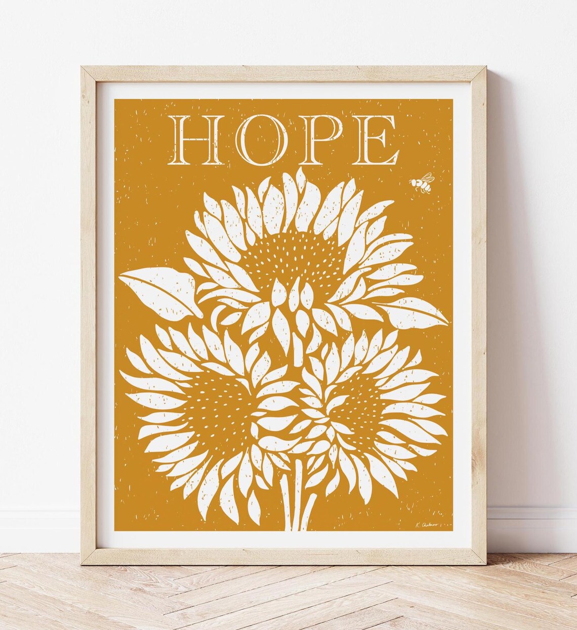 Sunflower Hope Print, Original Art, Giclée Print, Wall Decor, Original ...