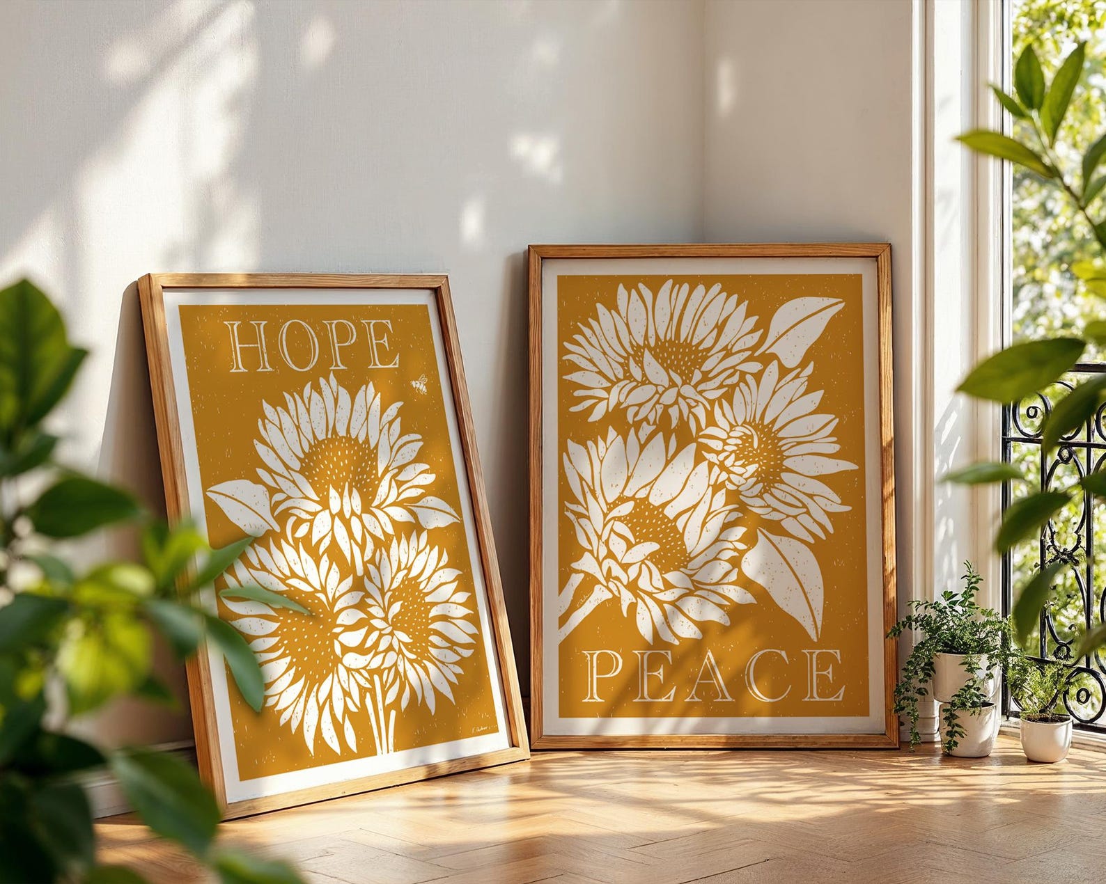 Sunflower Hope Print, Original Art, Giclée Print, Wall Decor, Original ...