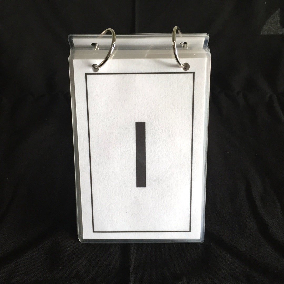 Laminated Number Flash Cards, Bound by Rings, Preschool Learning 123's ...