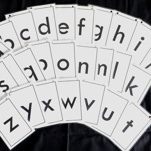 Laminated Alphabet Flash Cards Simple Design Double-sided - Etsy