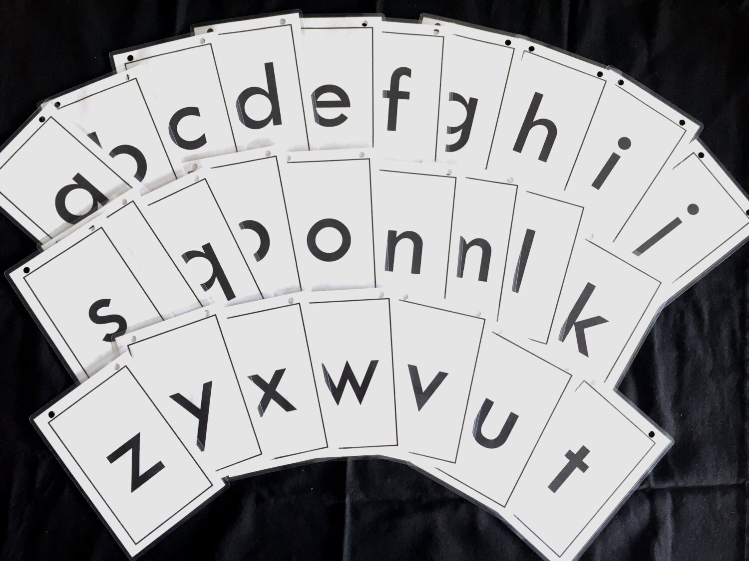 Laminated Alphabet Flash Cards Simple Design Double-sided - Etsy