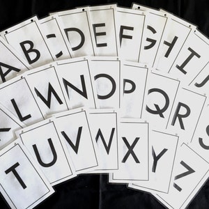 Laminated Alphabet Flash Cards Simple Design Double-sided - Etsy