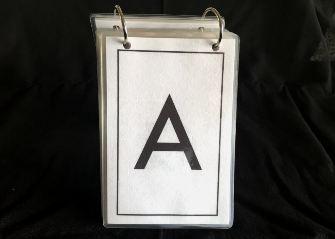 Laminated Alphabet Flash Cards Simple Design Double-sided - Etsy