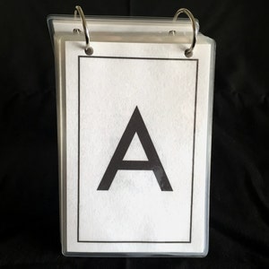 Laminated Alphabet Flash Cards Simple Design Double-sided - Etsy