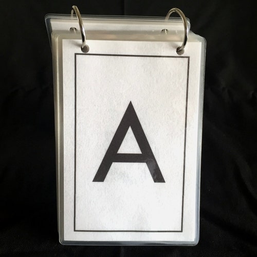 Laminated Alphabet Flash Cards Simple Design Double-sided - Etsy