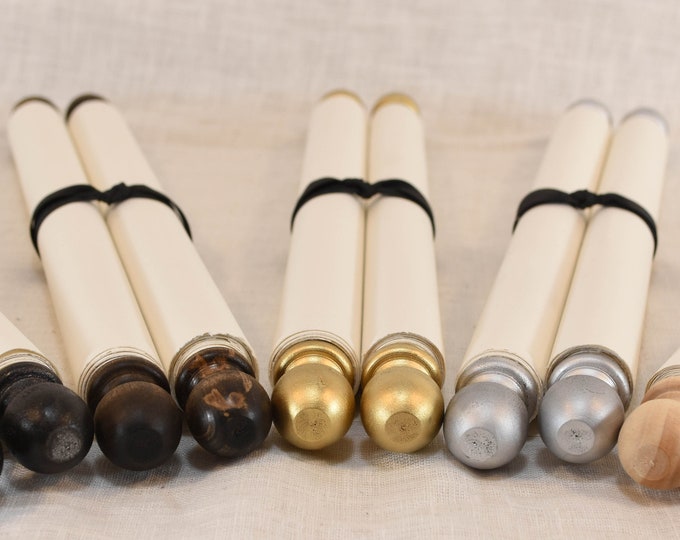 Large Blank Scroll With Large Wooden Knob Spindles Historic Writing ...