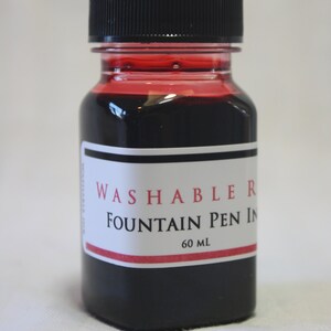 Washable Fountain Pen Ink, 2 Oz Red, Bear Bottle - Etsy
