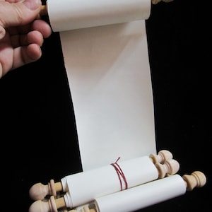 Small Blank Scroll Wooden Spindles; Historic Style Blank Writing Paper ...