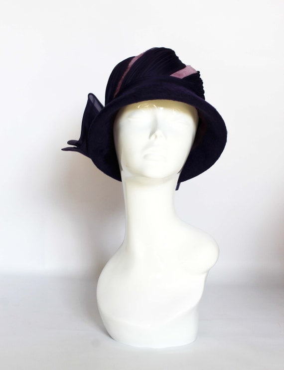 Vintage formal hat, burlesque hat, races hat, wedding… - Gem