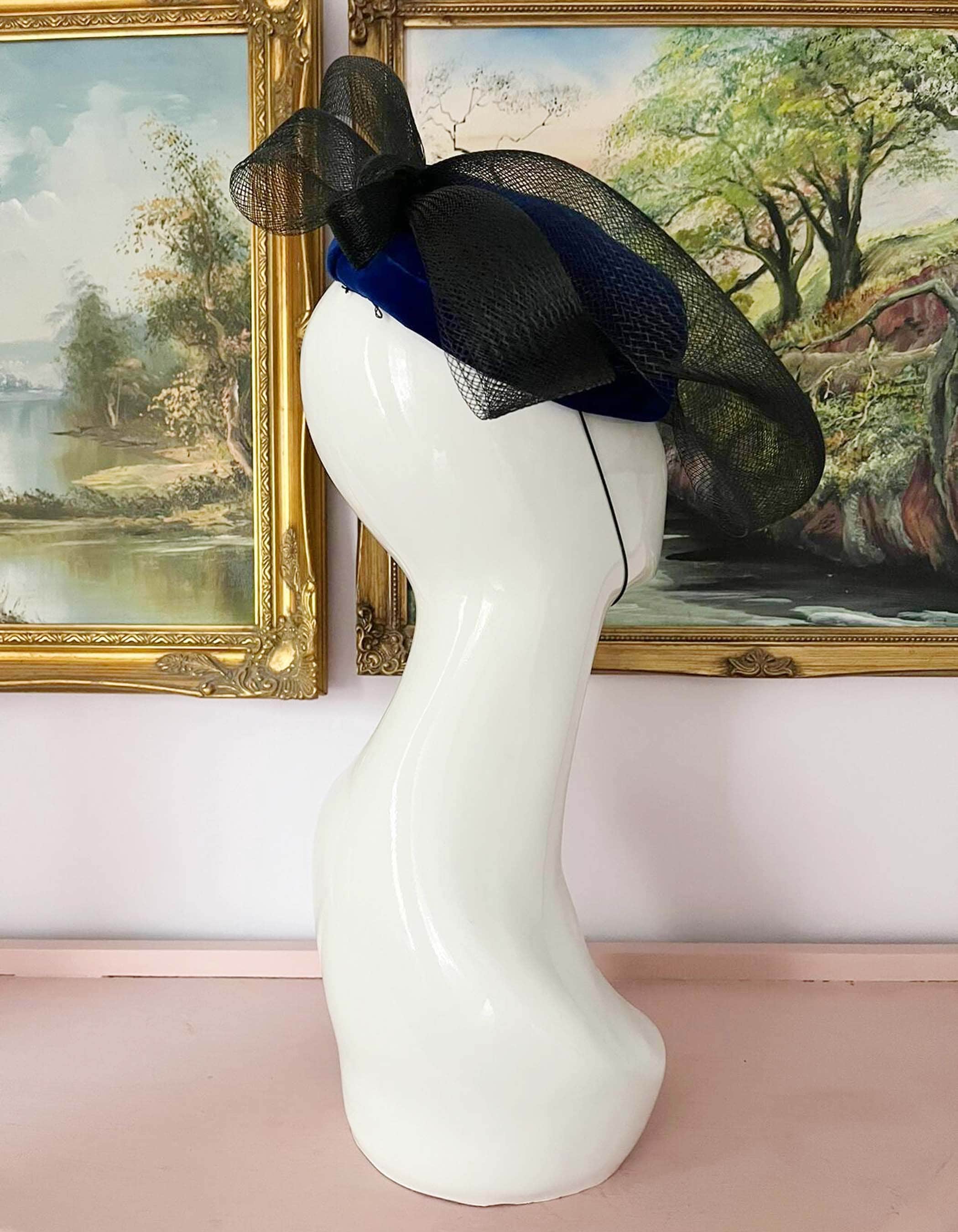 Vintage Formal Hat Royal Blue Hat Races Hat Wedding Hat - Etsy