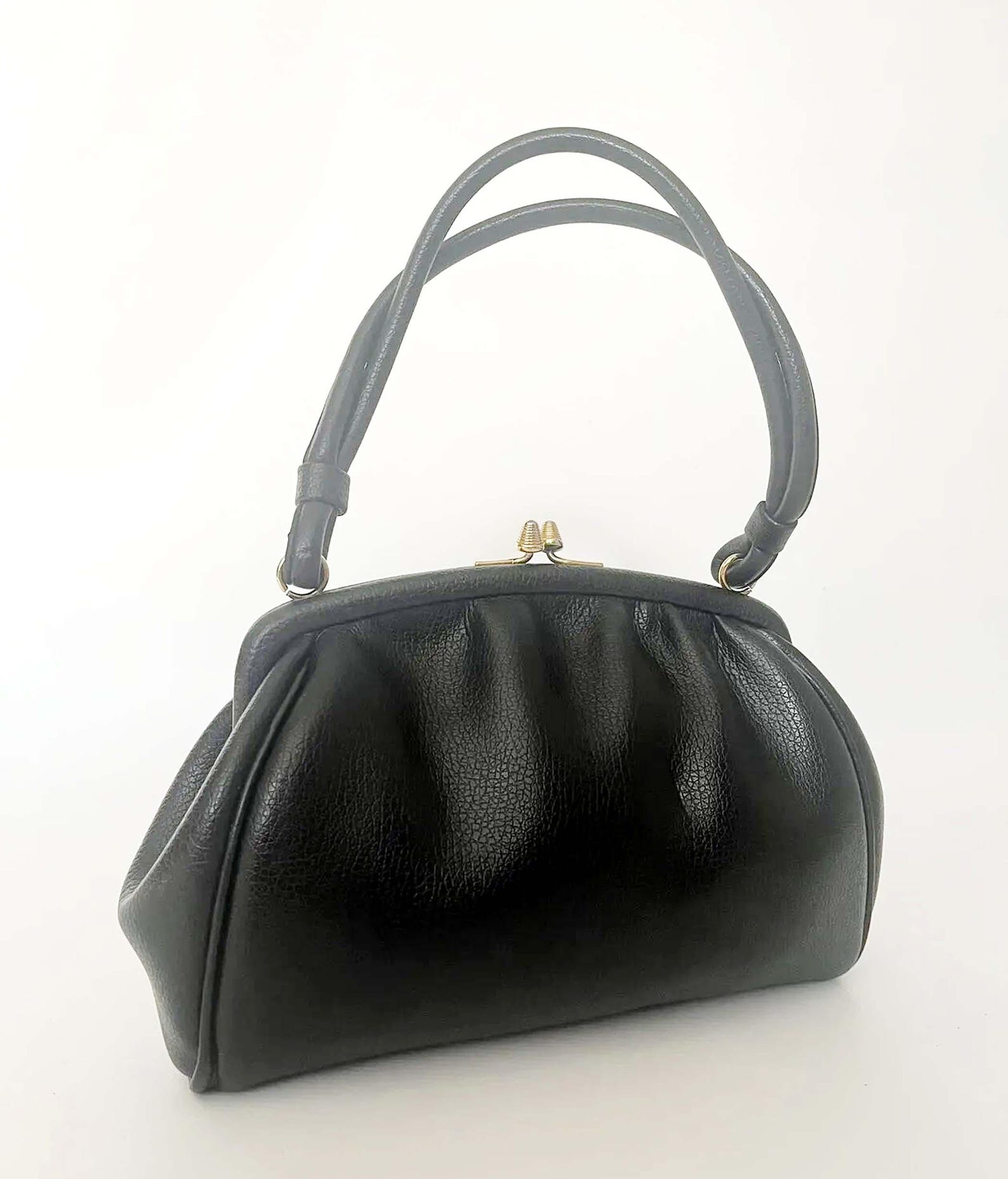 Vintage Faux Leather Handbag, Vintage Bag, Vintage 50s Purse, 1950s ...