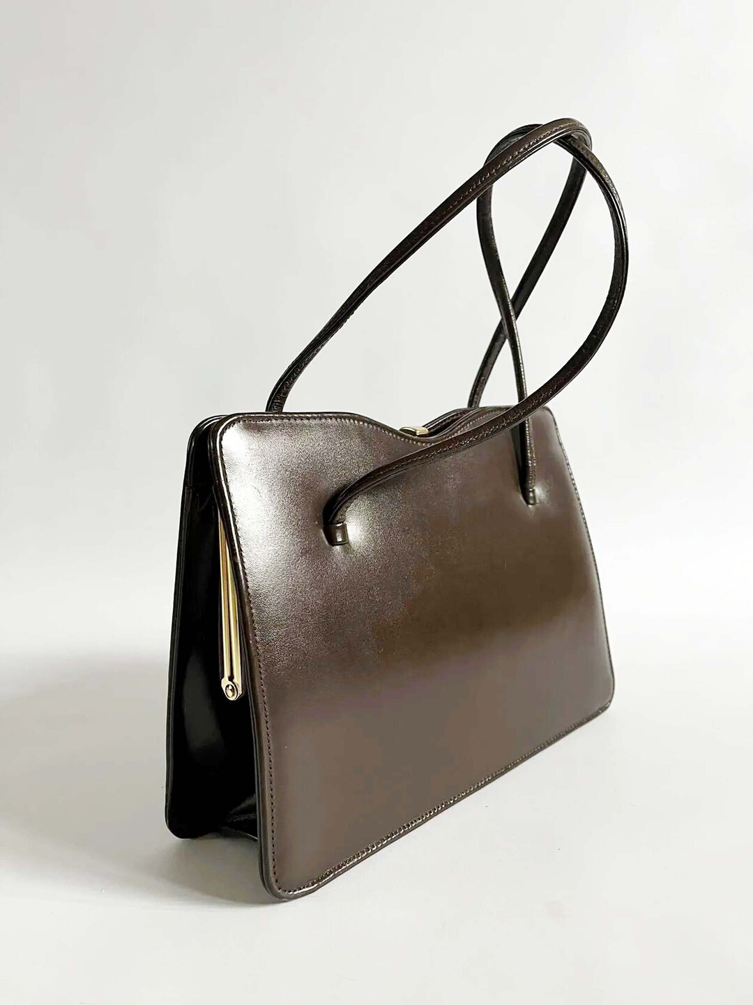 Vintage Real Leather Handbag, Vintage Bag, Vintage 50s Purse, 1950s ...