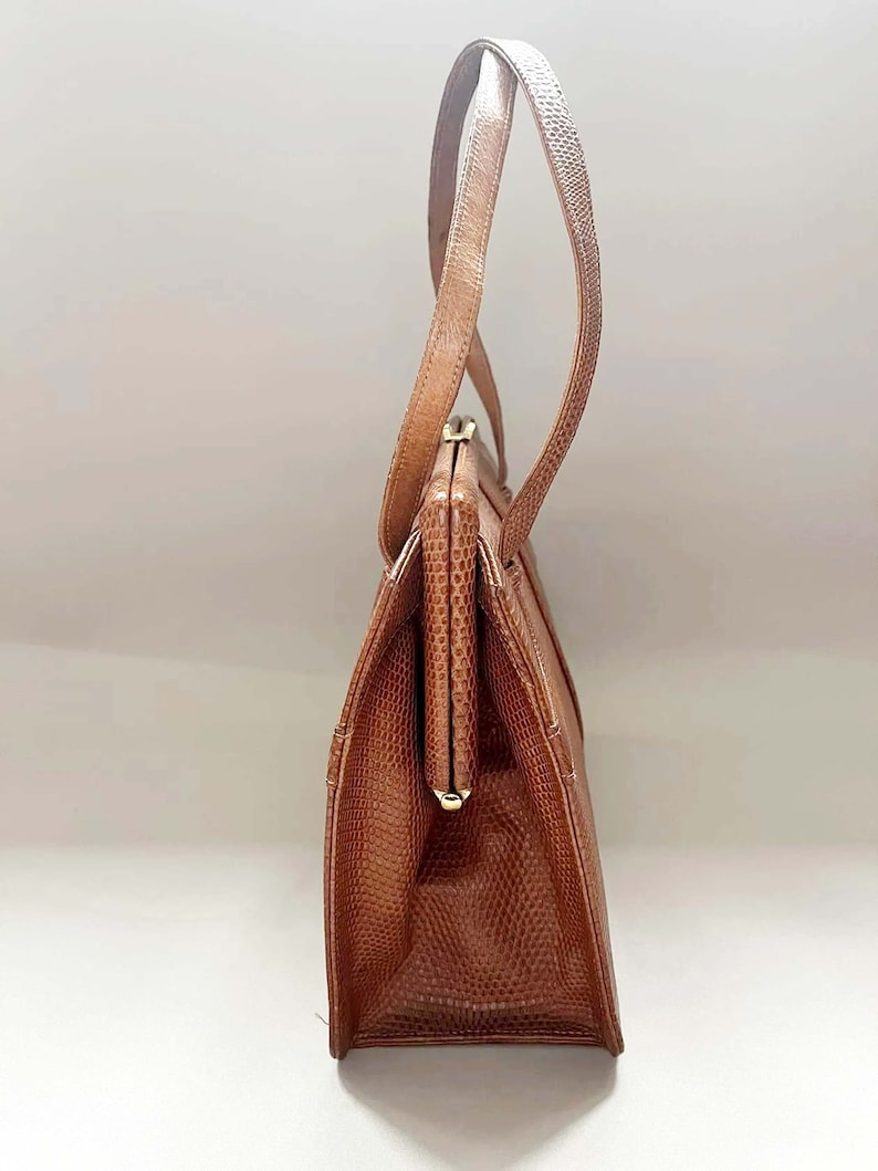 Vintage Real Leather Handbag, Vintage Bag, Vintage 50s Purse, 1950s ...