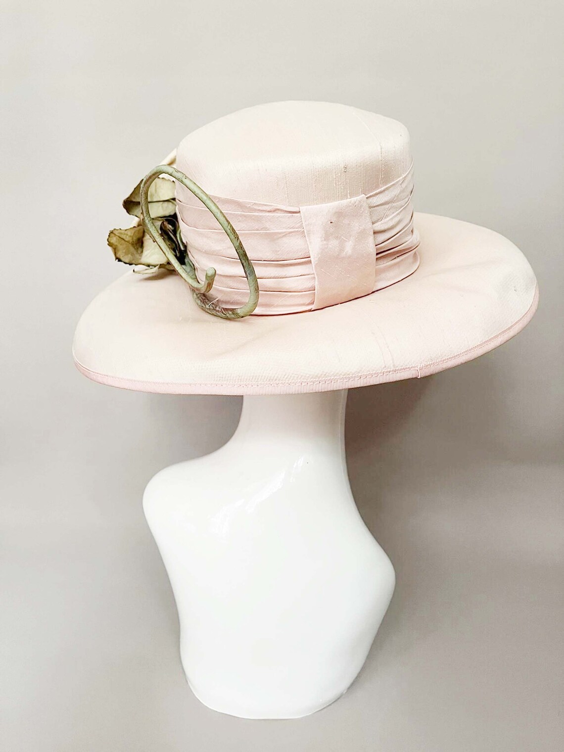Vintage Formal Hat, Natural Colour Hat, Races Hat, Wedding Hat, Ascot ...