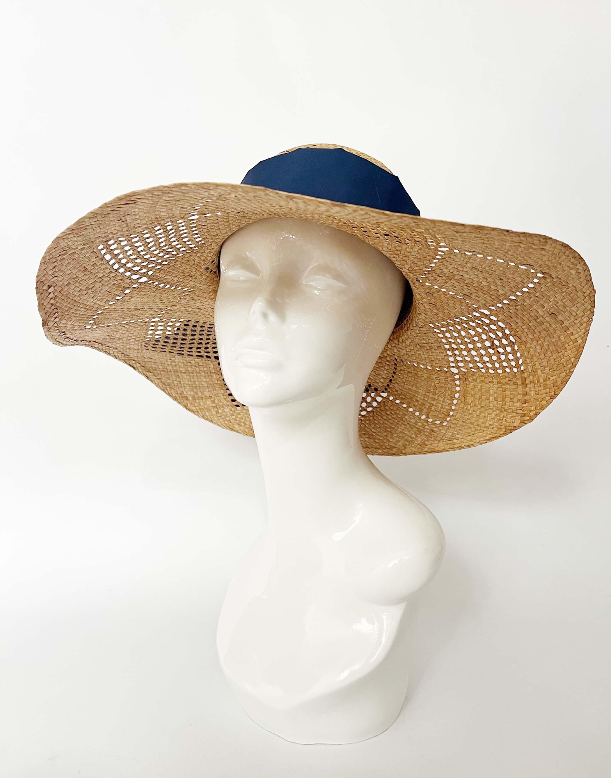 Vintage Straw Ascot Hat: Black & White Formal Races Hat - Etsy