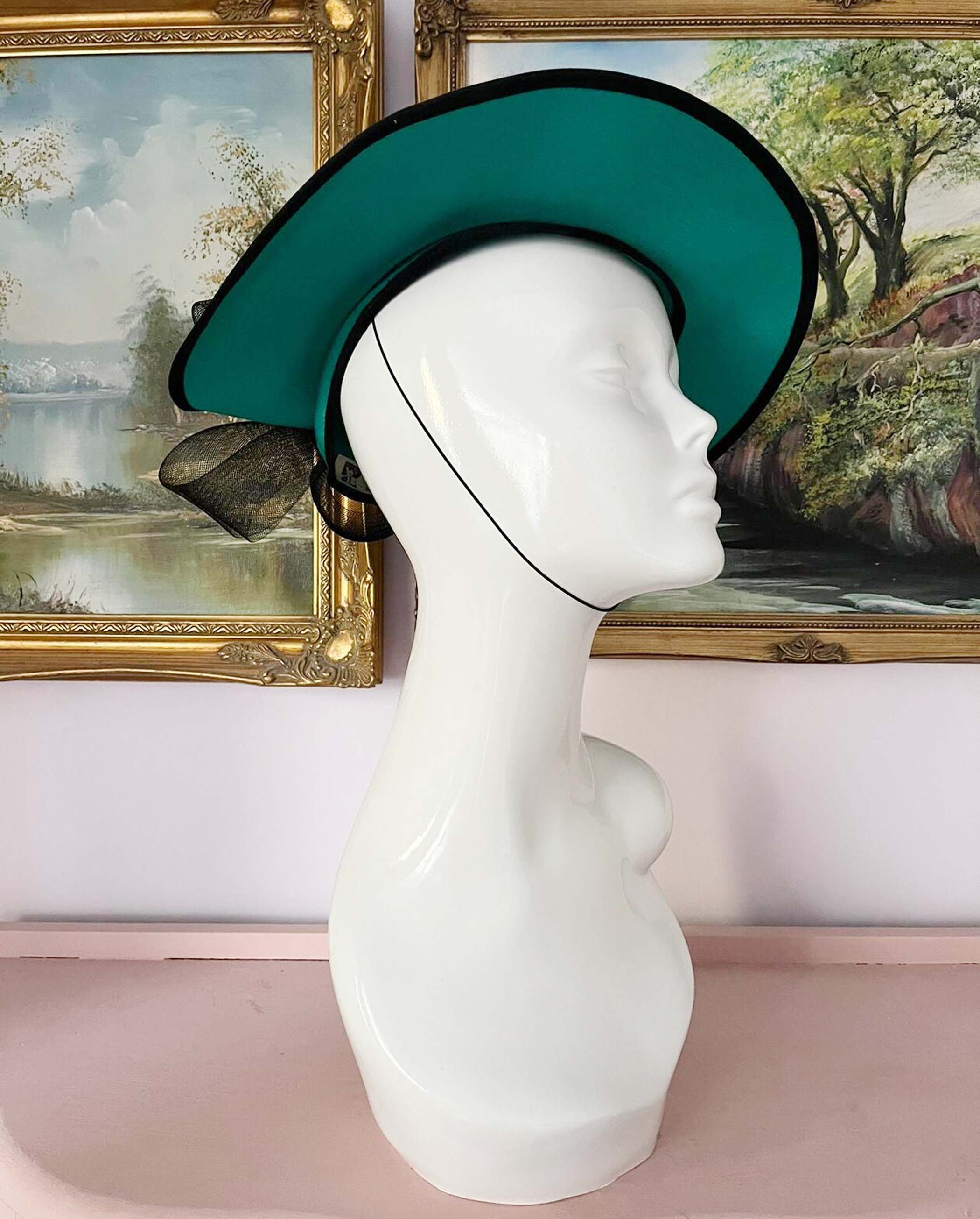 Vintage Formal Hat Teal Hat Races Hat Wedding Hat Ascot - Etsy
