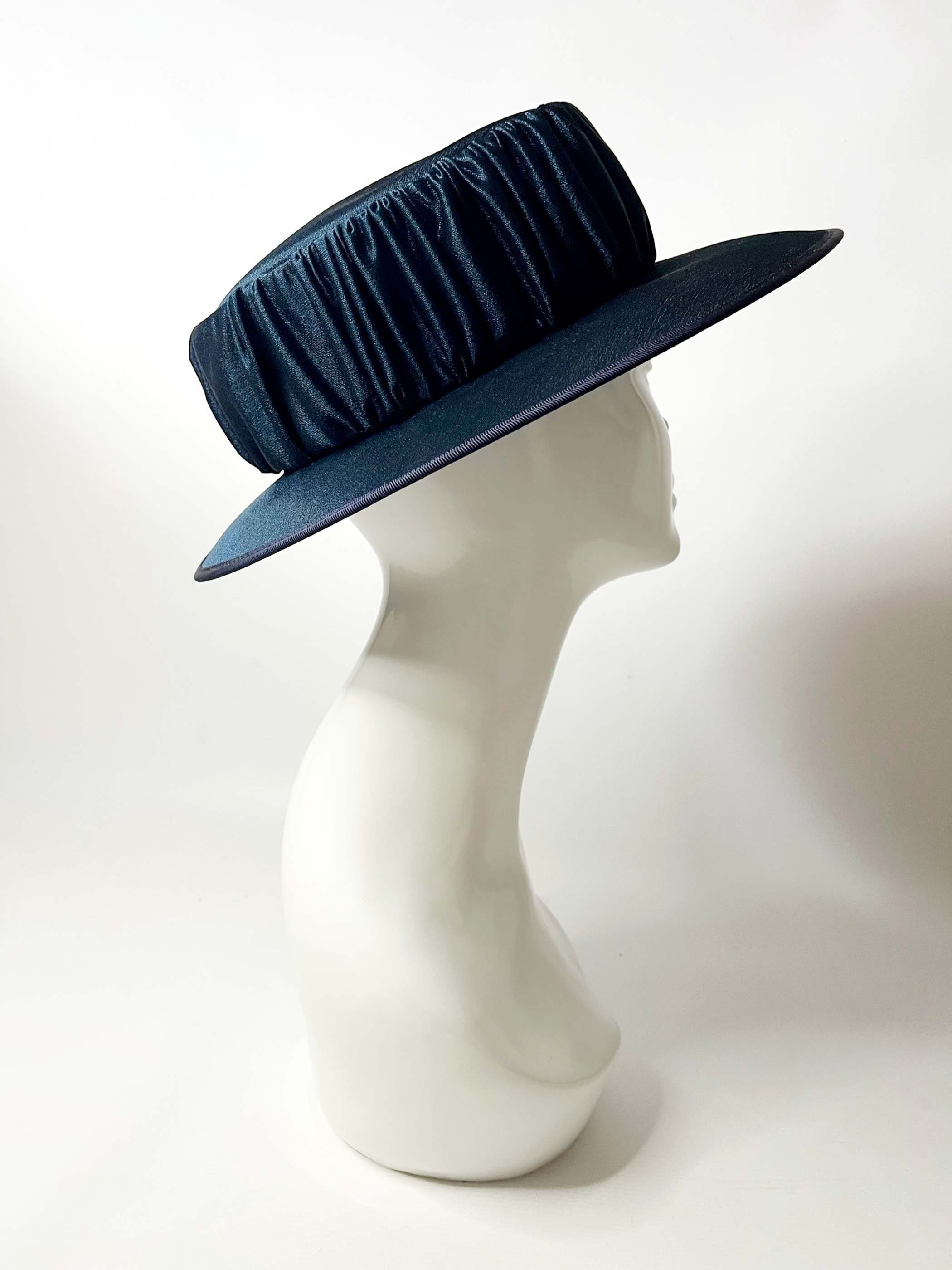 Vintage Formal Hat, Navy Blue Hat, Races Hat, Wedding Hat, Ascot Hat ...