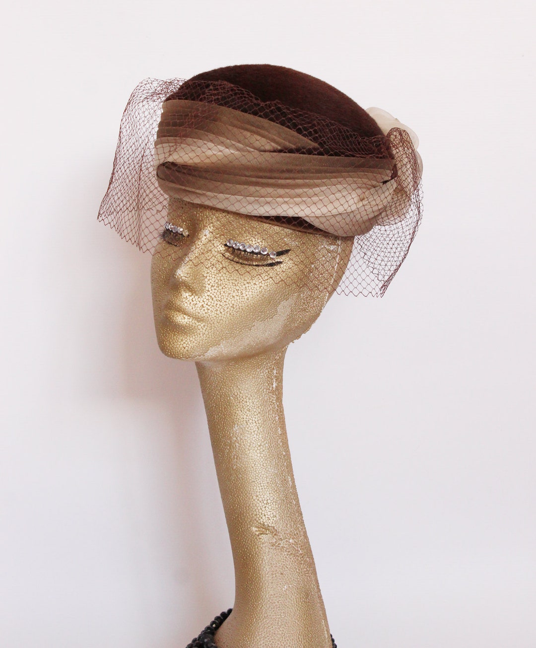 Vintage Formal Hat, Burlesque Hat, Races Hat, Wedding Hat, Ascot Hat ...