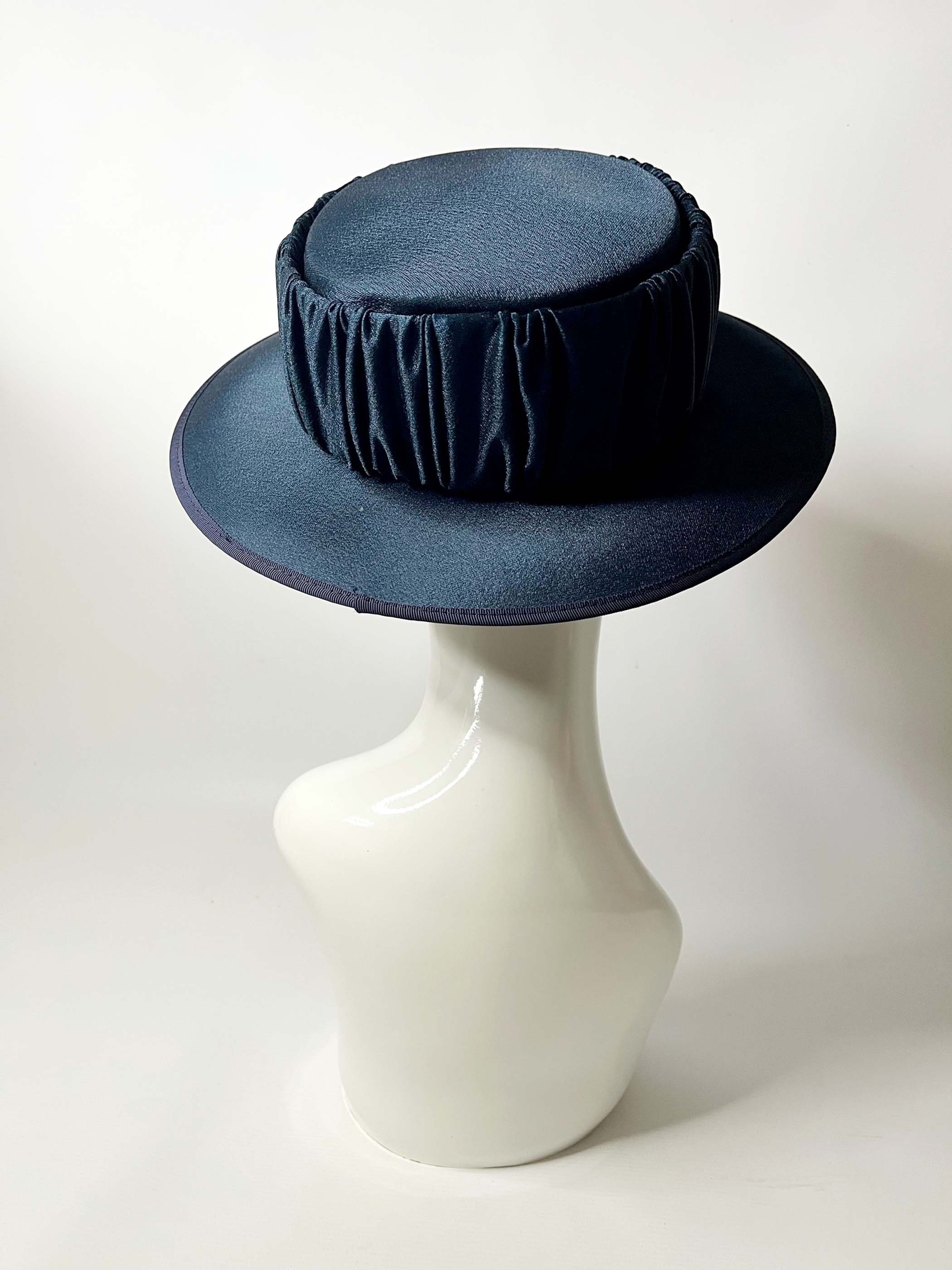 Vintage Formal Hat, Navy Blue Hat, Races Hat, Wedding Hat, Ascot Hat ...