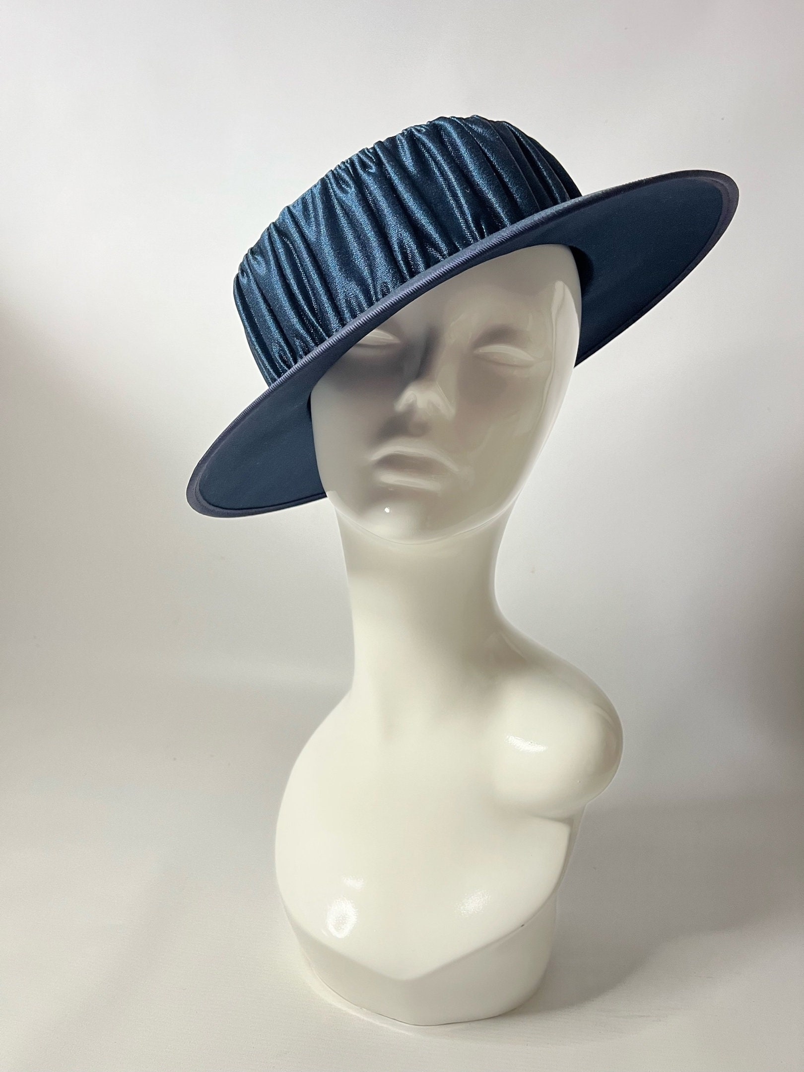 Vintage Formal Hat, Navy Blue Hat, Races Hat, Wedding Hat, Ascot Hat ...