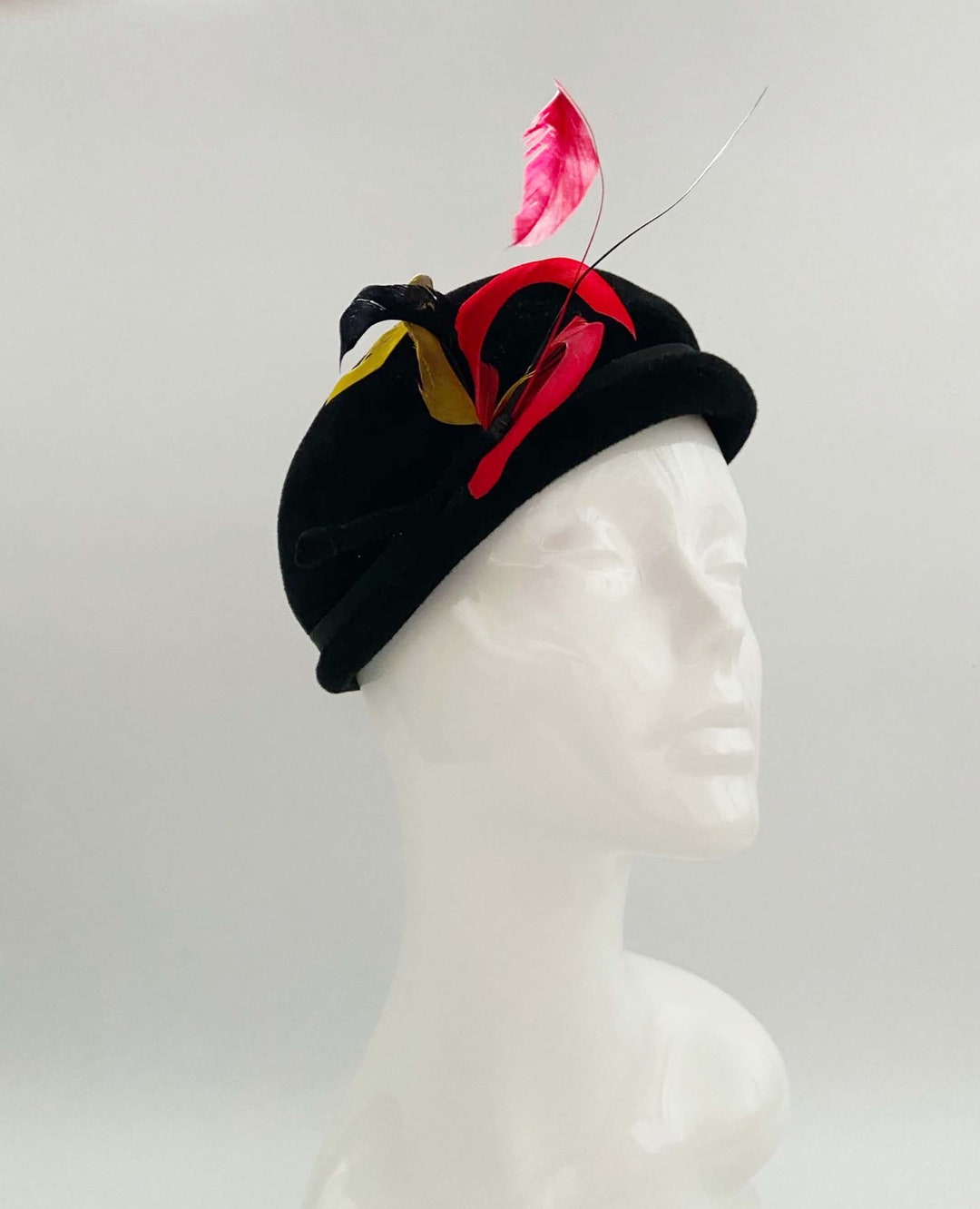 Vintage Formal Hat, Burlesque Hat, Races Hat, Wedding Hat, Ascot Hat ...