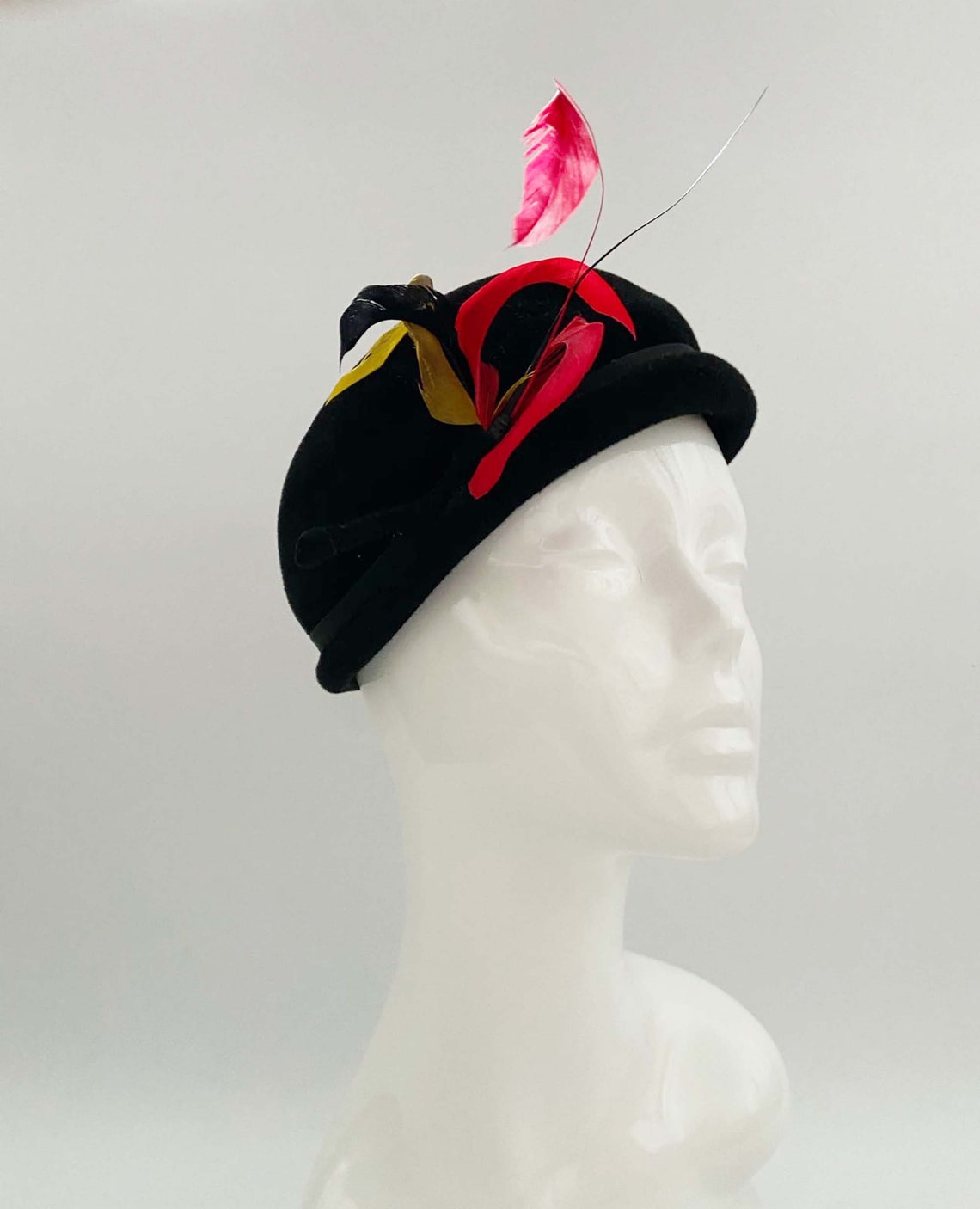 Vintage Formal Hat, Burlesque Hat, Races Hat, Wedding Hat, Ascot Hat ...