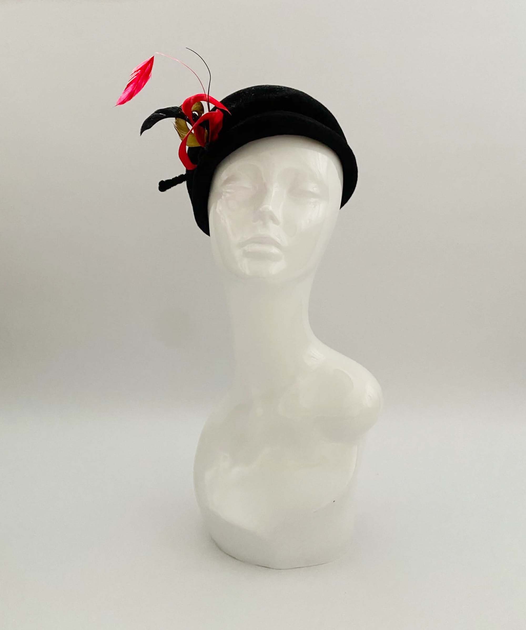 Vintage Formal Hat, Burlesque Hat, Races Hat, Wedding Hat, Ascot Hat ...